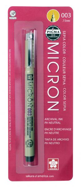 Micron 003 Pen .15 mm Sepia – Stone Art Supply