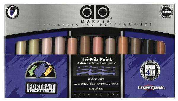 Marker 12-Color Portrait Set – Stone Art Supply