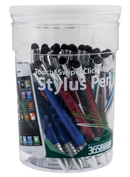 4-Color Ballpoint/Stylus Pens 50-Piece Tub – Stone Art Supply