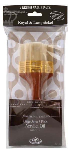 Flat Bone Taklon Brush Set – Stone Art Supply