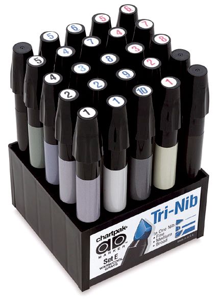 Marker 25-Color Warm/Cool Gray Set – Stone Art Supply